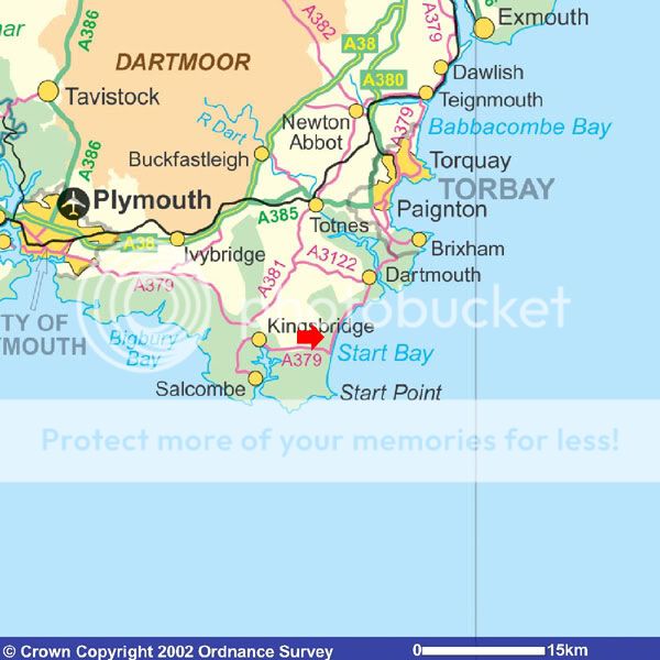 Map Of South Devon To Show The Location Of Slapton Sands Photo by ...